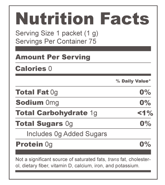 Greater Good. Organic Better Stevia Packets - 75 g